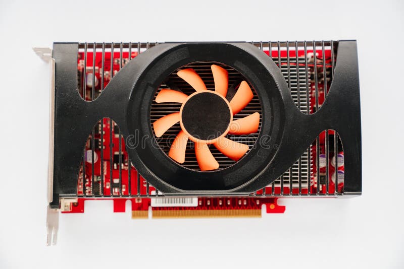Graphics Card on White Background. Device that Transforms Graphic Image ...