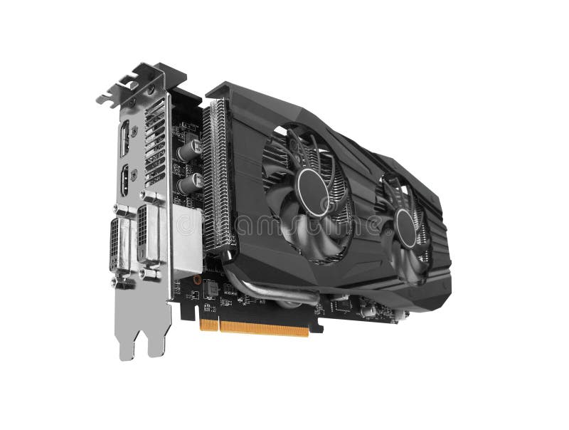 Graphics card on white stock image. Image of macro, express - 360935881