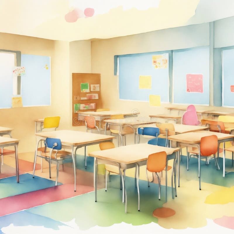 Graphics Colorful School Class in Primary School Beginning of the ...