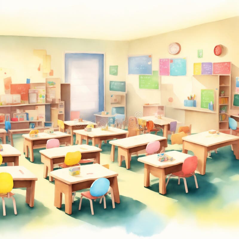 Graphics Colorful School Class in Primary School Beginning of the ...