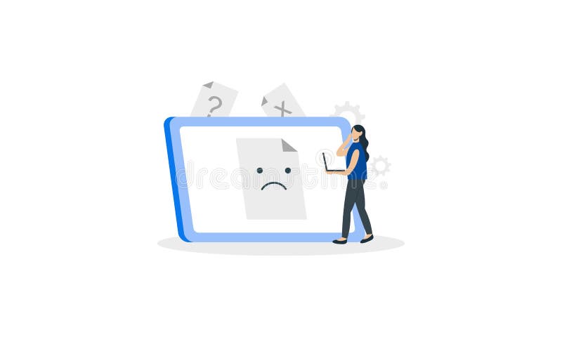 No Data, Empty Data Concept Illustration Vector Stock Illustration ...