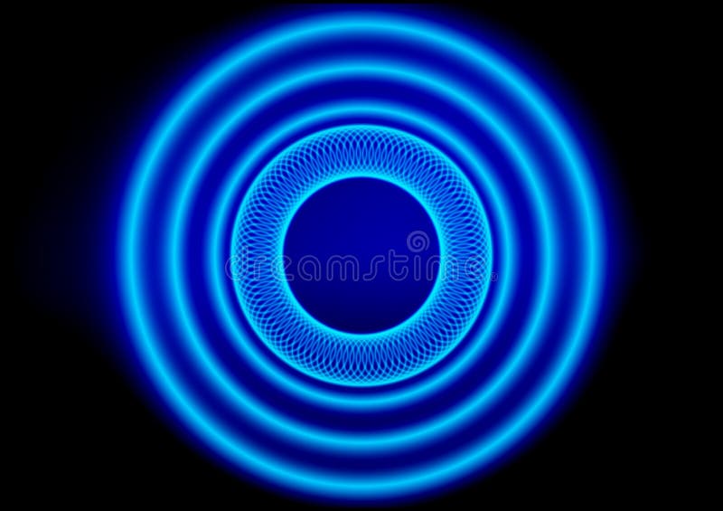 Graphics Design Circle Glow with Blue Tone Background Vector ...