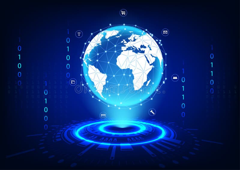 Graphics Design Concept Hitech Technology Network Connection Future ...