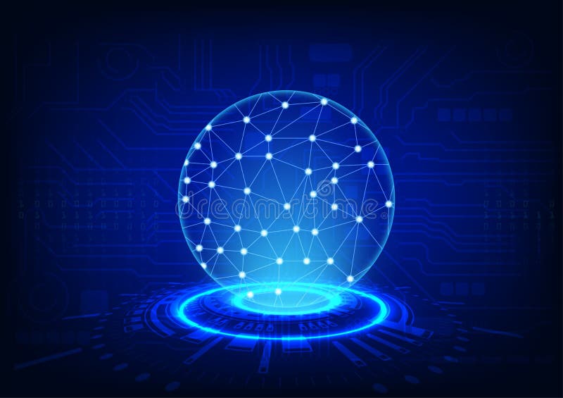 Graphics Design Concept Hitech Technology Network Connection Future ...