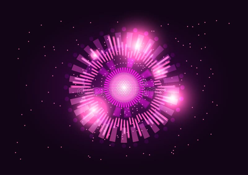 Graphics Design Hitech Technology Circle Style Glow Network Technology ...