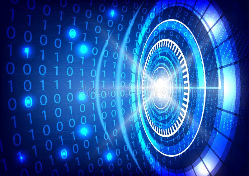 Graphics Design Illustration Digital Circuit with Binary Coded Decimal Diagram Technology for ...