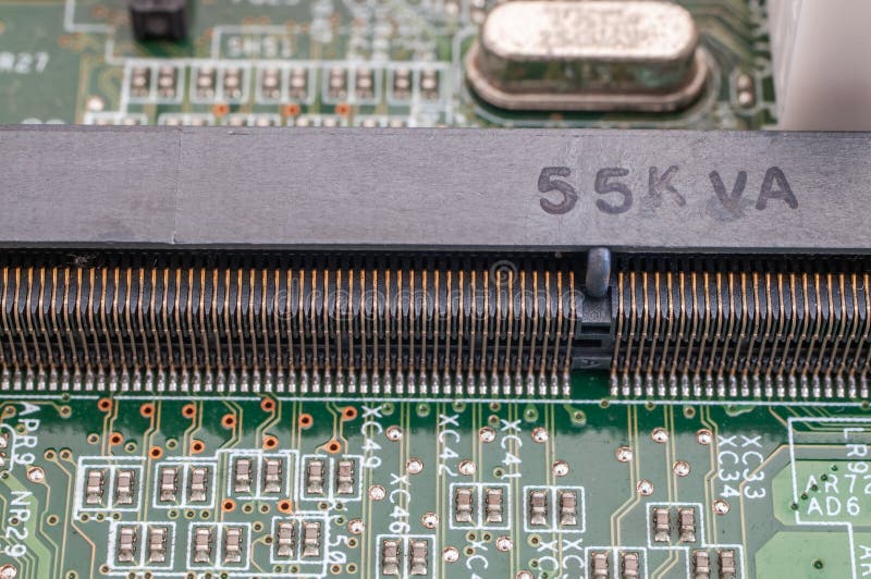 Graphics Device Interface on Computer Motherboard Stock Photo - Image ...