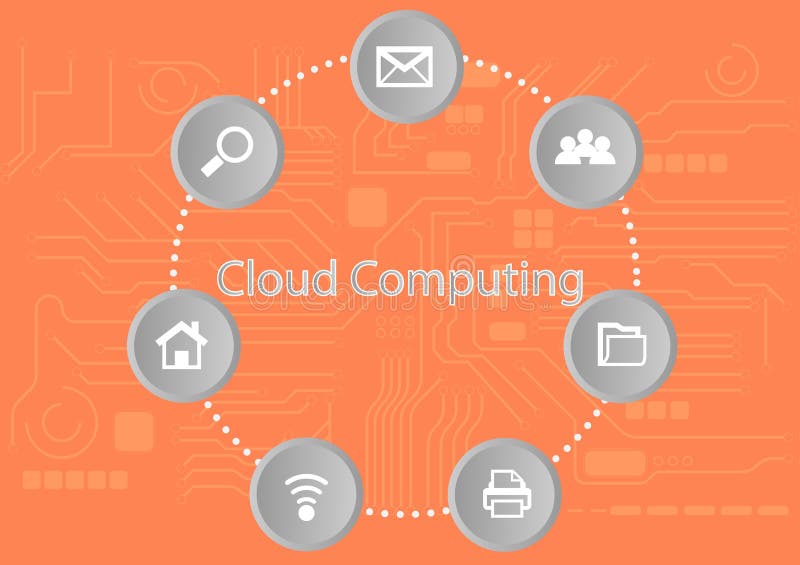 Graphics Diagram Cloud Computing Concept Infrastructure Link Access ...