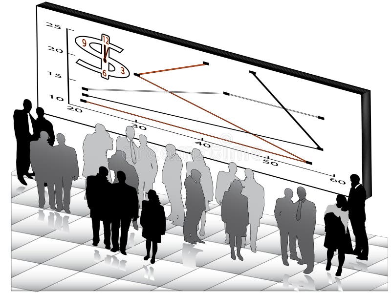 Graphics for Finance with Business People Stock Vector - Illustration ...