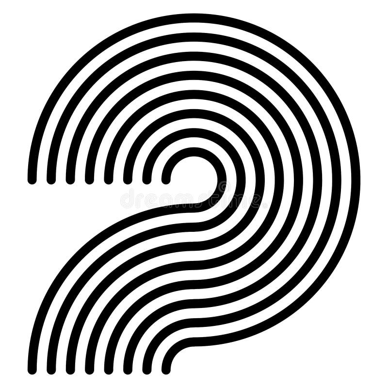 Graphics, Icon, Symbol Made of Parallel Curved Lines. Camber, Flexure ...