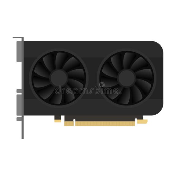 Graphics Processing Unit or GPU Computer Vector Illustration, Flat Desing Stock Vector ...