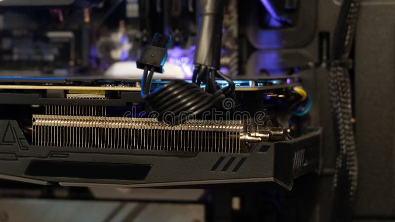 Graphics Processing Unit with Neon Light. LED Light, CPU Cooler Stock ...