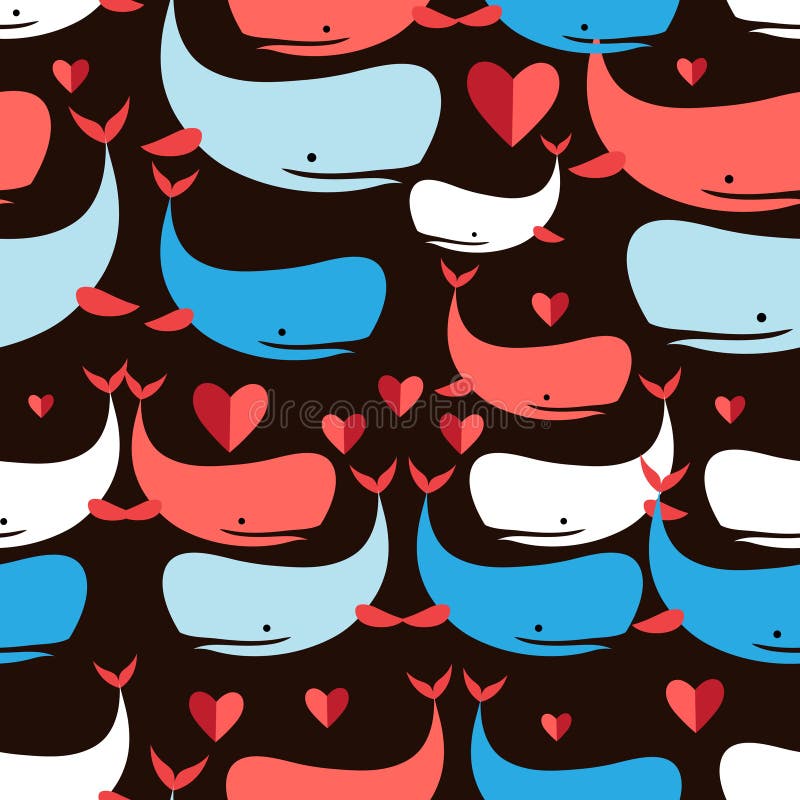 Pattern lovers cats stock illustration. Illustration of funny - 40712991