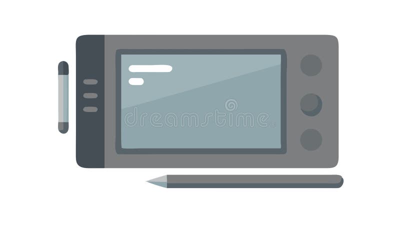 Graphics Tablet Stylus Icon: Digital Art Creative Design Tool, Vector ...