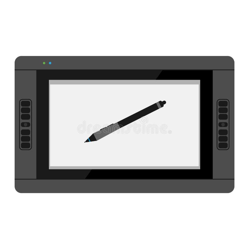 Graphics Tablet Vector Illustration Stock Vector - Illustration of ...