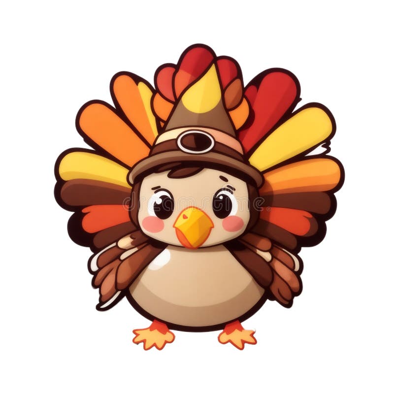 Graphics of a Turkey for Thanksgiving on a White Background Stock ...