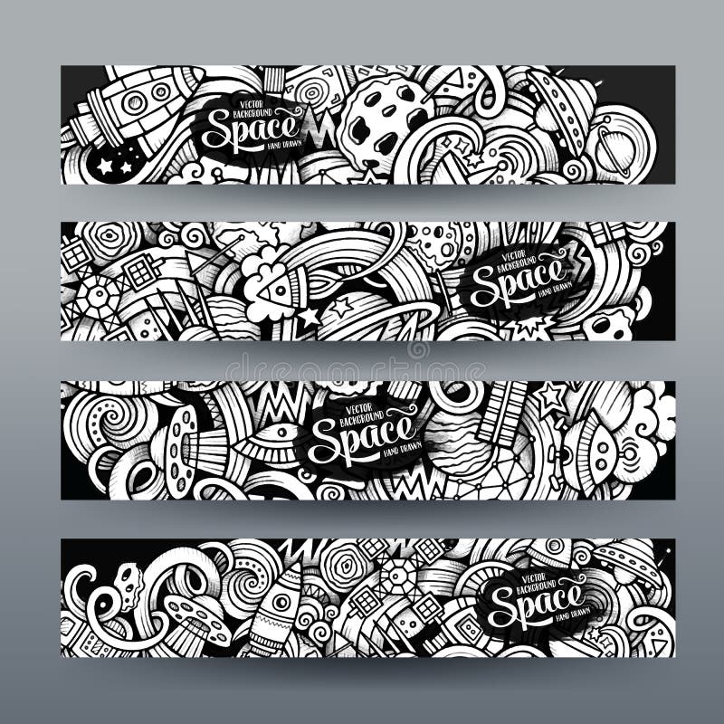 Graphics Vector Hand-drawn Sketchy Trace Space Stock Vector ...