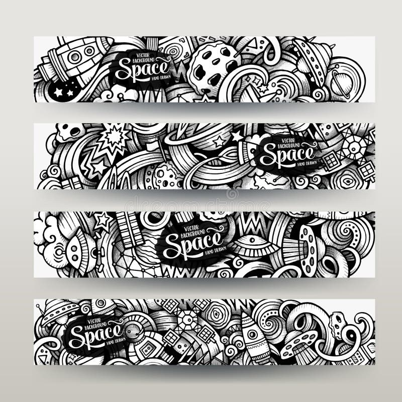 Graphics Vector Hand-drawn Sketchy Trace Space Stock Vector ...