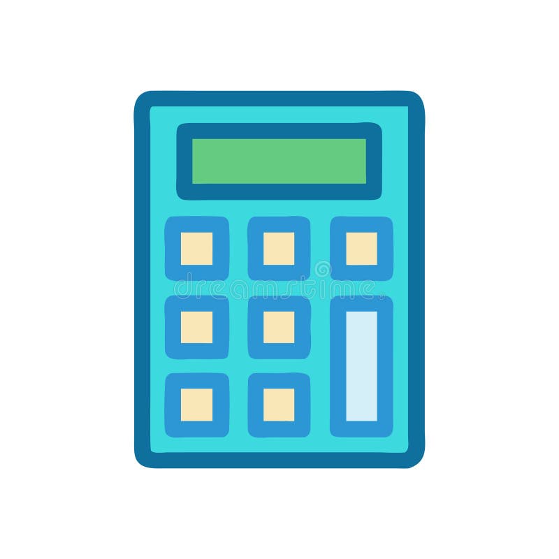 Graphing Calculator Icon stock vector. Illustration of vector - 351933050