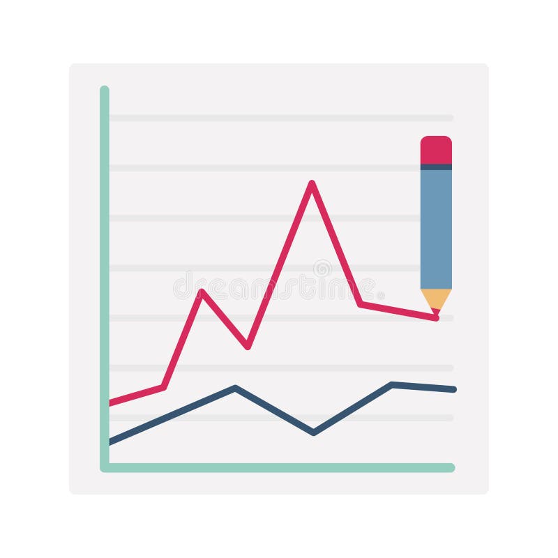 Graphing Flat Vector Icon Which Can Easily Modify or Edit Stock Vector ...