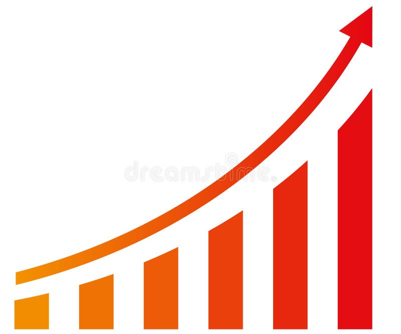 Graphique Avec Rapport D'augmentation. Diagramme Avec Progression ...