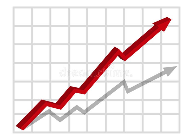 Graphique Avec Rapport D'augmentation. Diagramme Avec Montée Et ...