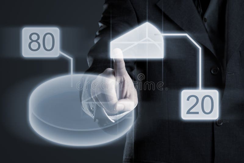 Graphique Circulaire De Quatre-vingts Vingt Pour Cent Image stock ...