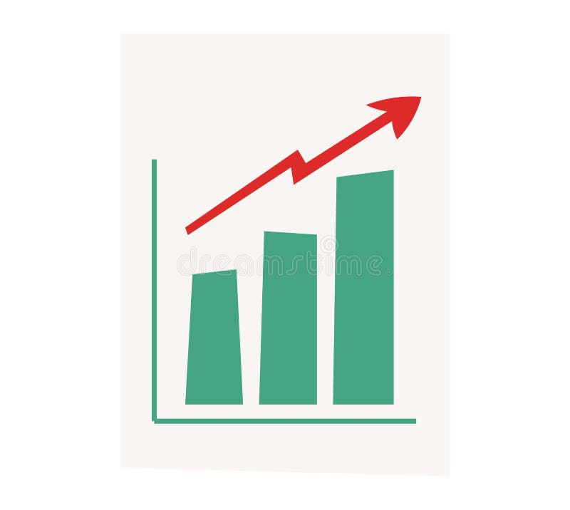 Graphique Croissant De Diagramme De Vecteur Illustration de Vecteur ...