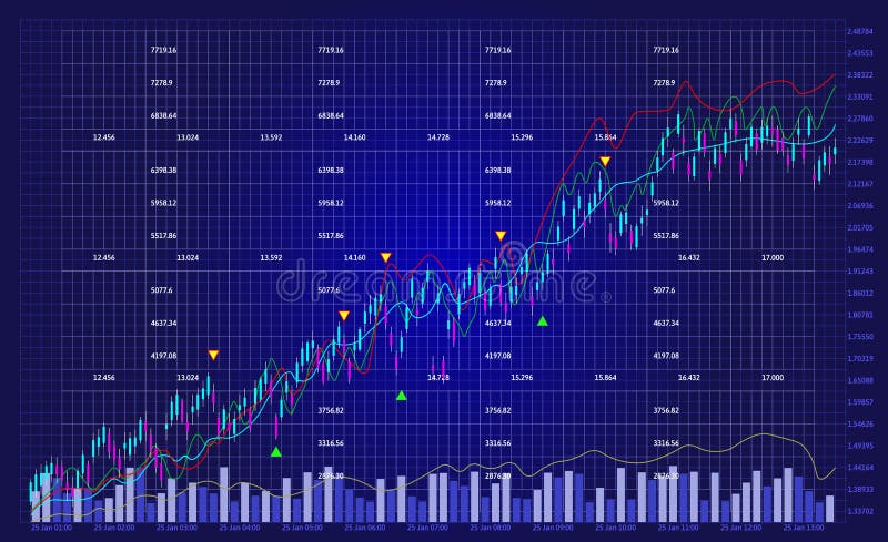 Graphique De Diagramme De Bourse Des Valeurs Illustration de Vecteur ...
