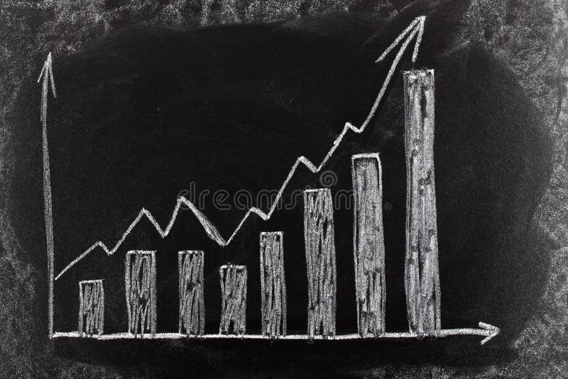 Diagramme De Graphique Sur Le Tableau Noir Photo stock - Image du réussite, croissance: 22774168