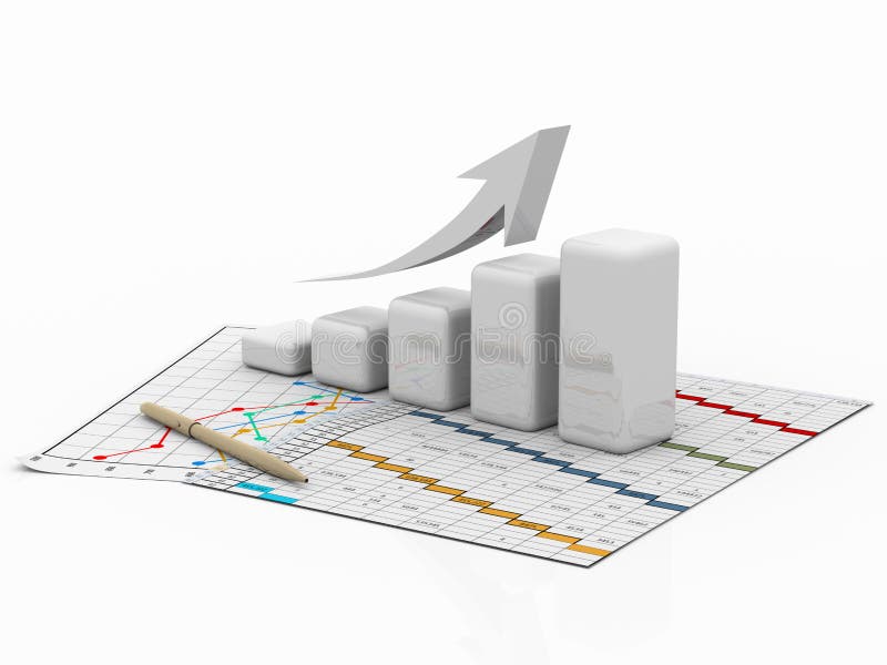 Graphique De Gestion, Tableau, Diagramme, Dessin Illustration Stock ...