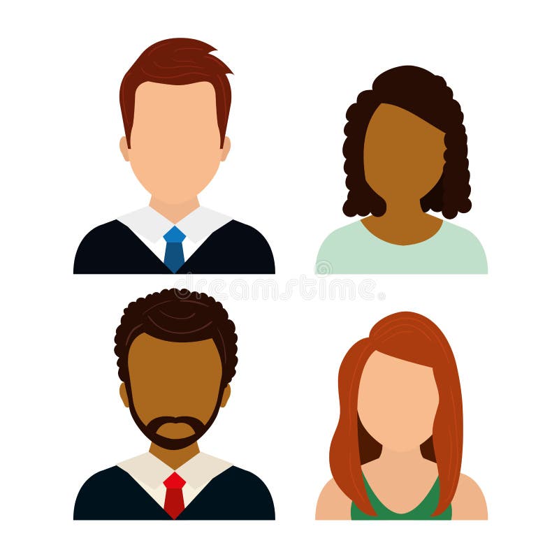 Graphique De Profil De Personnes Illustration de Vecteur - Illustration ...