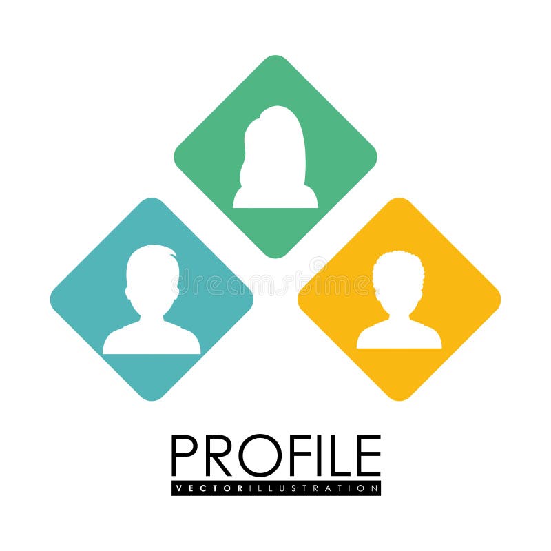 Graphique De Profil De Personnes Illustration de Vecteur - Illustration ...
