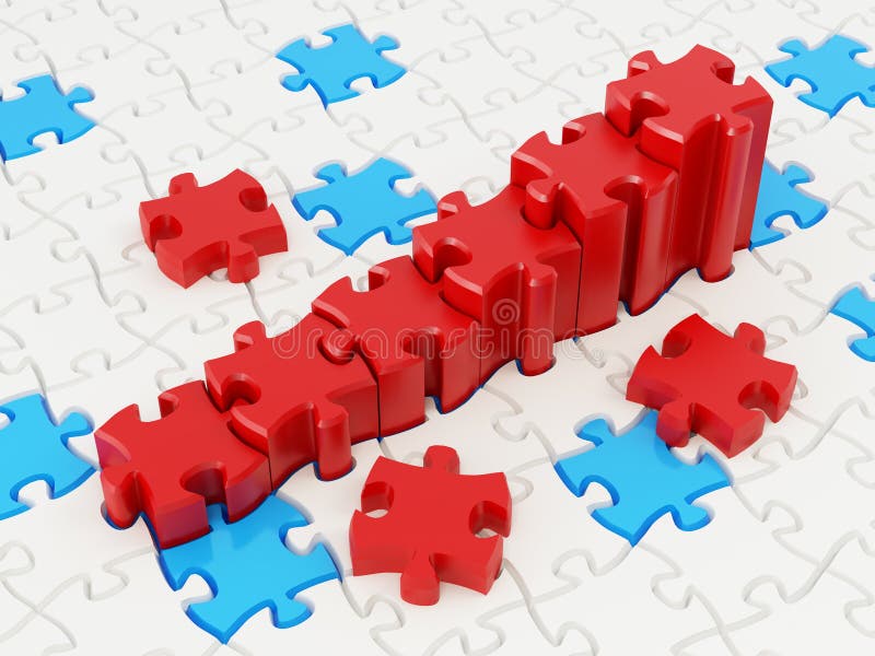 Graphique de puzzle illustration stock. Illustration du finances - 16455765