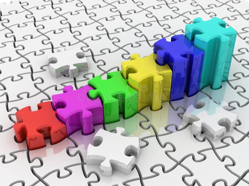 Graphique de puzzle illustration stock. Illustration du finances - 16455765