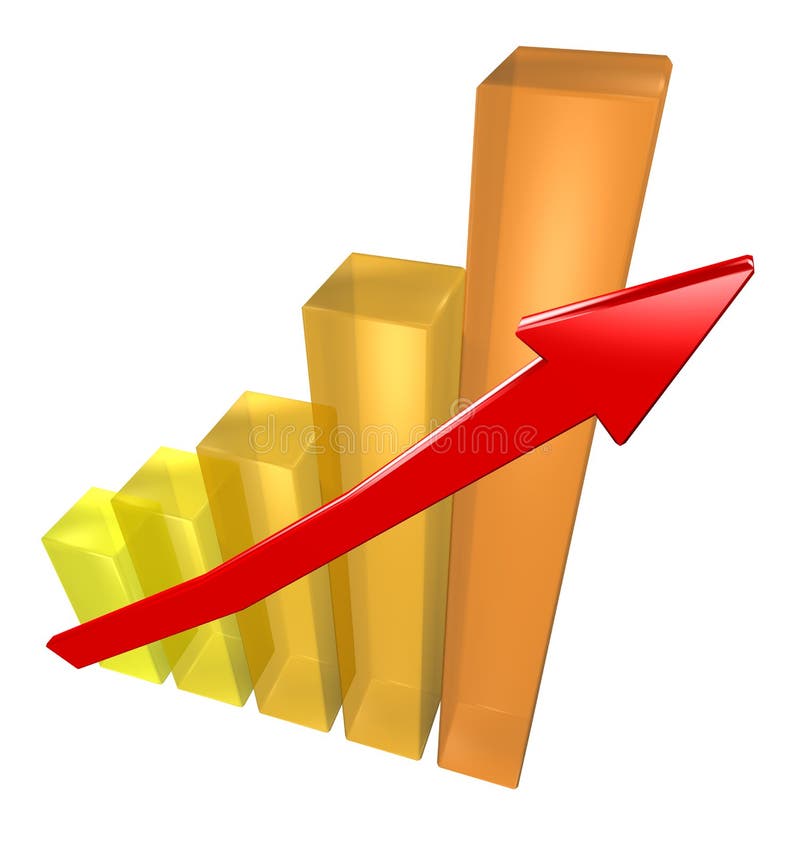 Graphique en hausse illustration stock. Illustration du support - 6095514