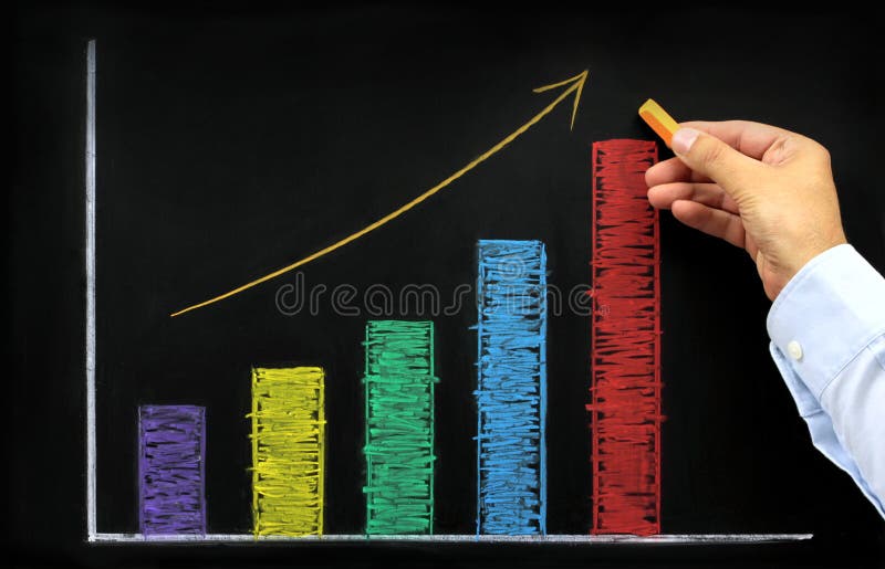 Graphique en hausse image stock. Image du croissance, gain - 4797685