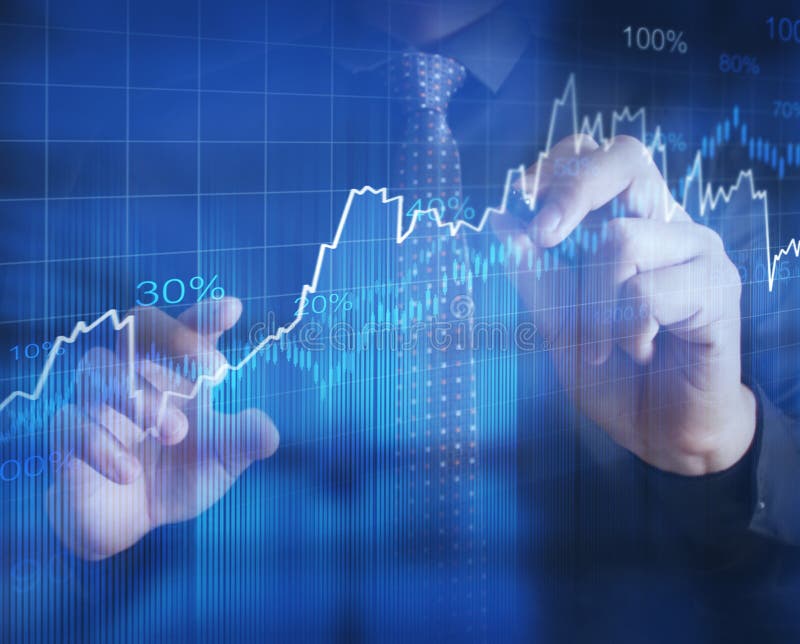 Graphiques De Dessin Un Graphique Croissant Illustration Stock ...