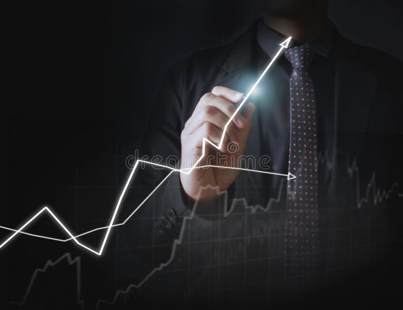 Graphiques De Dessin Un Graphique Croissant Illustration Stock ...