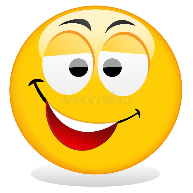 Visage Souriant Heureux D'émoticône Illustration de Vecteur ...