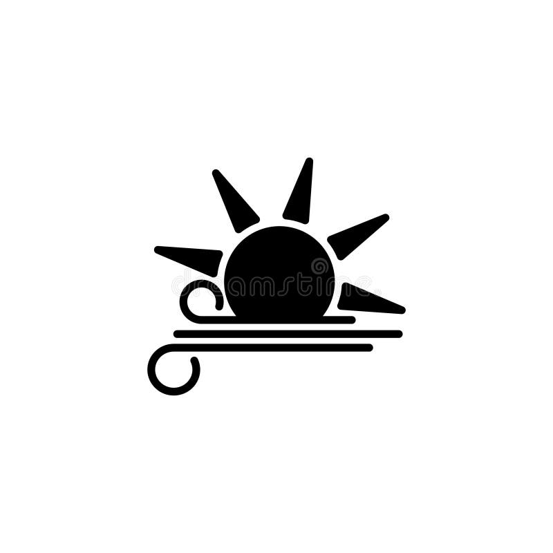 Graphisme Sun Et Vent, Temps Venteux Illustration de Vecteur ...