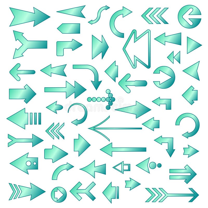 Positionnement De Bleu De Graphisme De Flèche Illustration de Vecteur ...