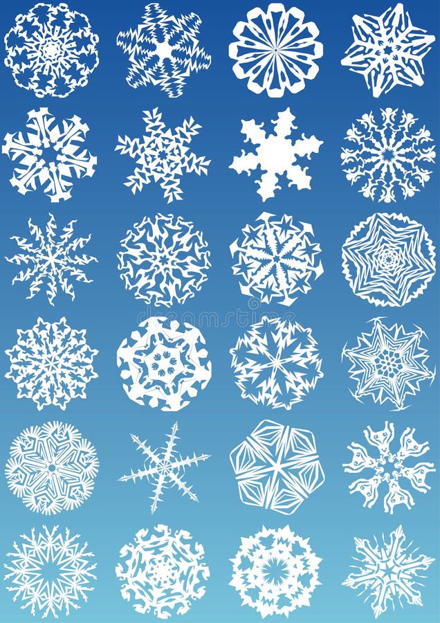 Graphismes De Flocons De Neige Illustration de Vecteur - Illustration ...