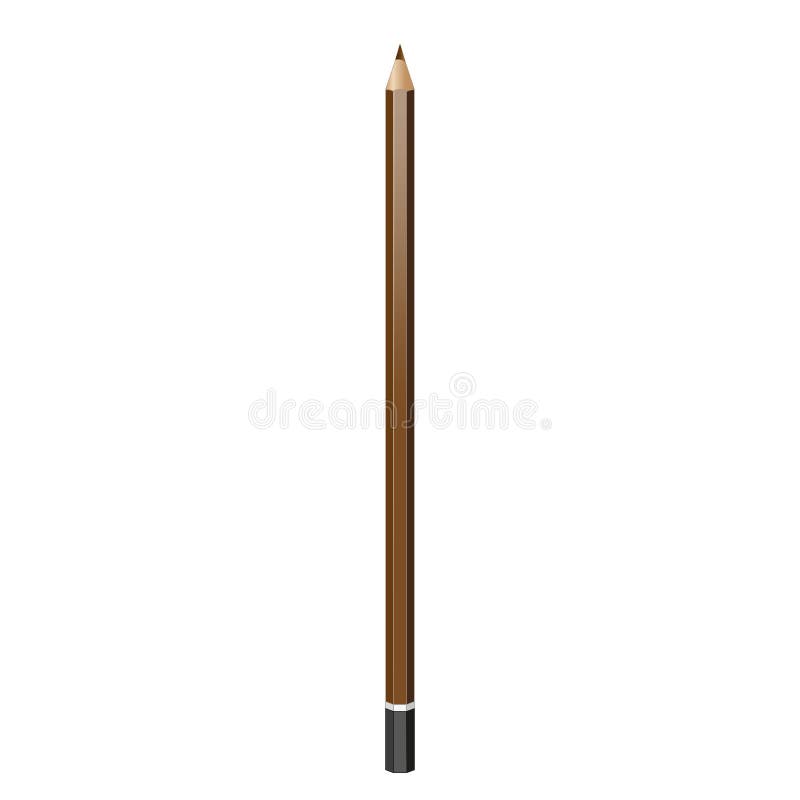 Graphite brown pencil. stock illustration. Illustration of isolated ...