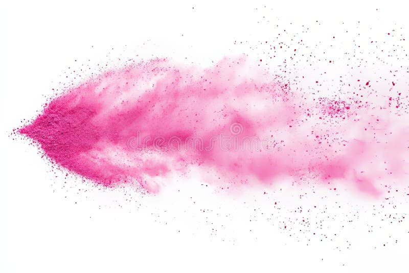 Graphite Dust Splash Clouds on a Pink Powder Explosion. Stock Image ...