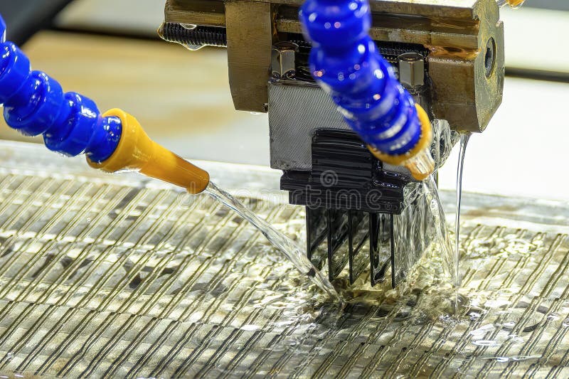 The Graphite Electrode Working on EDM Machine with Liquid Coolant ...