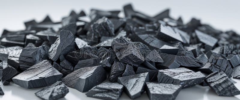 Graphite Fragments Densely Packed Showcasing Unique Textures and ...