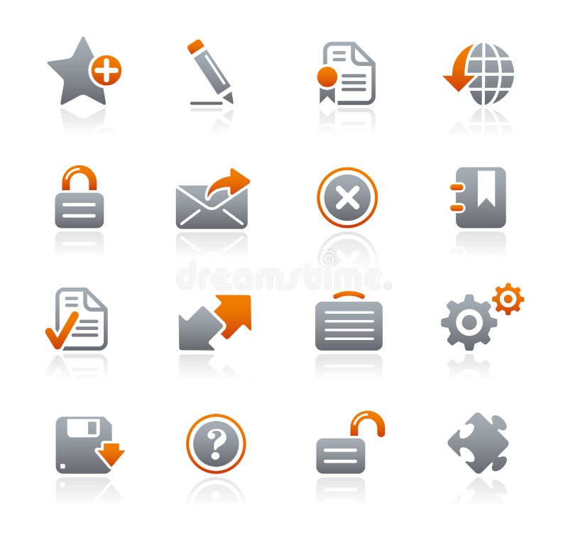 Communication Web Icons, Green Grey Solid Icons Stock Vector ...