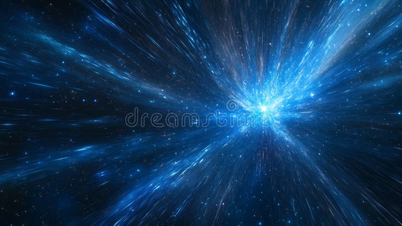 Graphite Illustration with a Blue Background and a Star Explosion Stock ...