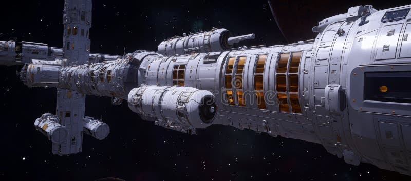 Graphite Illustration of a Space Ship, in the Style of Science Fiction ...